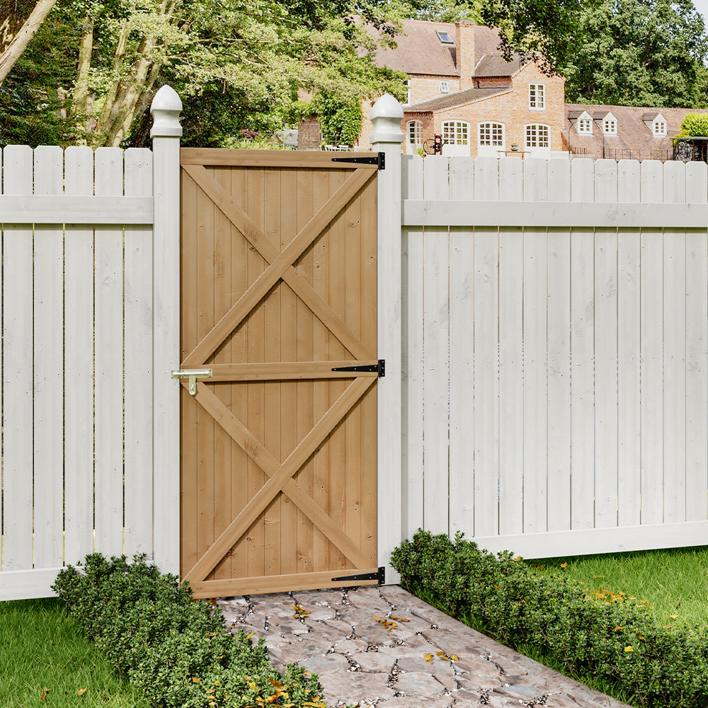 Garden Flat Top Pine Wood Gate Kit – Thehotsale